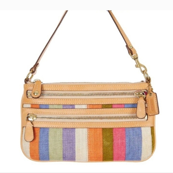 Coach | Bags | Coach Bonnie Legacy Clutch Stripes Vintage | Poshmark